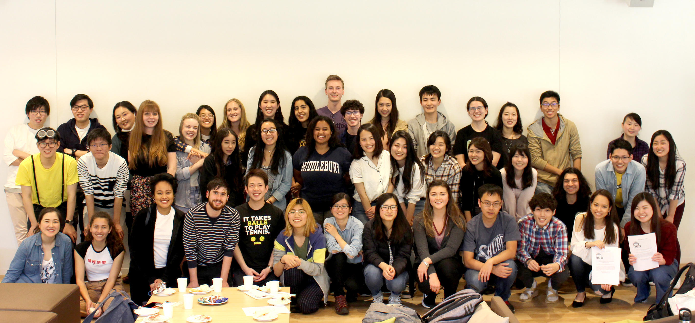 Welcome party was held for exchange students enrolled in the spring ...